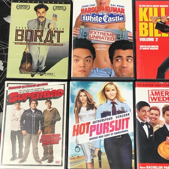 Media | 8 Dvd Gently Used Movie Lot Kill Bill Superbad Etc | Poshmark